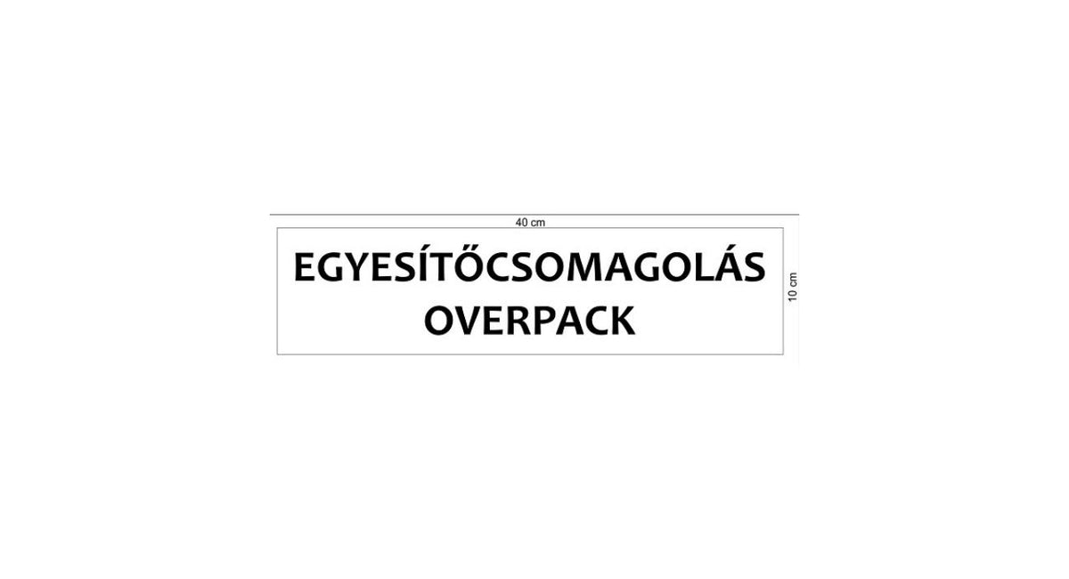 Matrica ADR Egyesítőcsomagolás / Overpack 40x10cm – Convoy Truck Shop HU